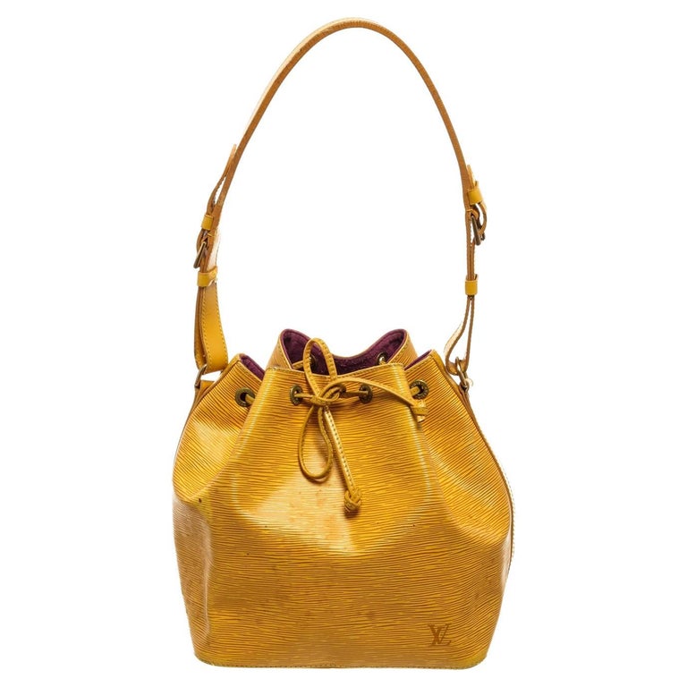 Louis Vuitton Yellow Epi Leather Noe PM Bucket Bag For Sale at 1stDibs