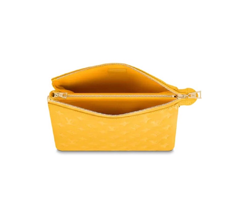 Louis Vuitton Yellow Monogram Embossed Puffy Lambskin Coussin PM Bag ...
