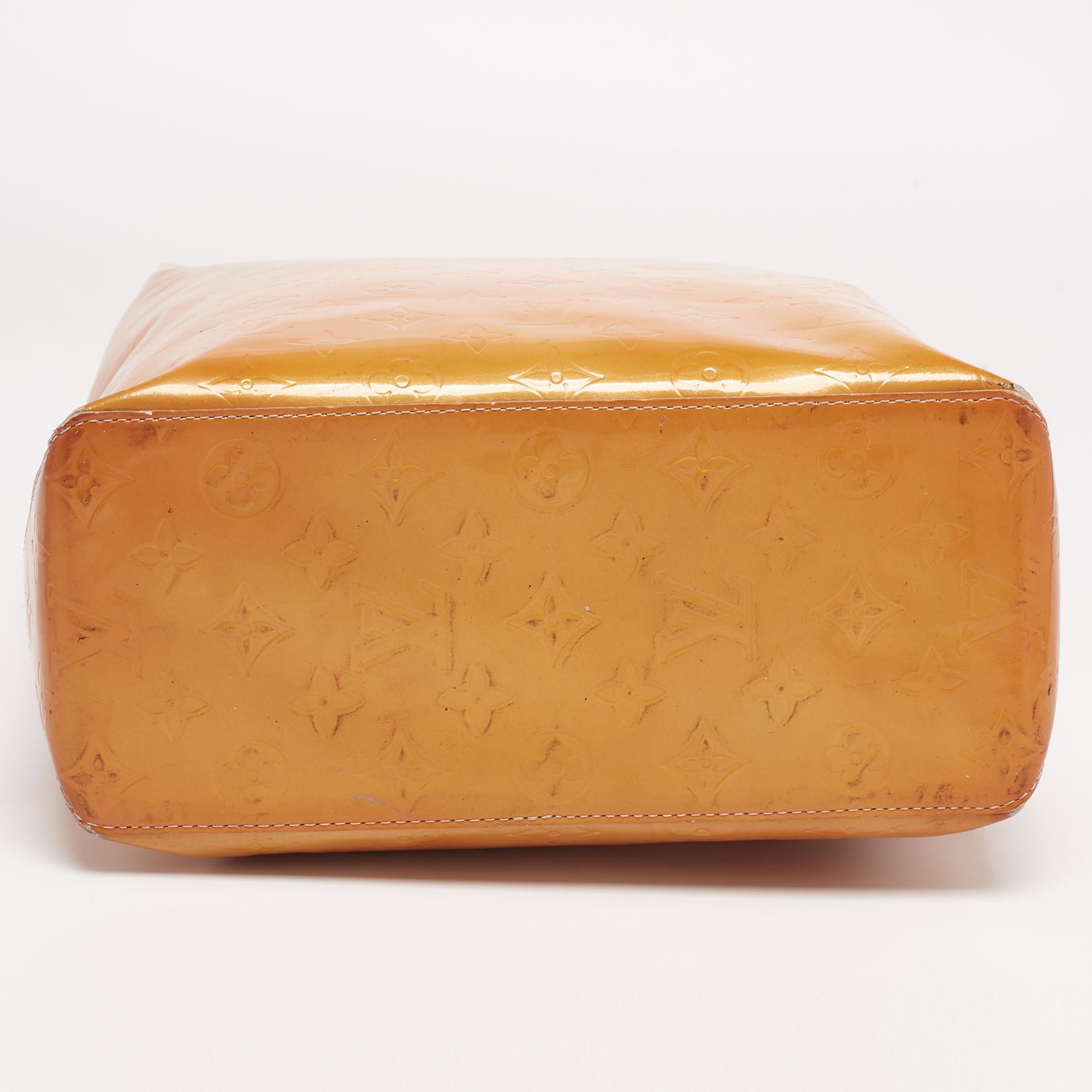 Louis Vuitton Yellow Monogram Vernis Reade MM Bag at 1stDibs | yellow ...