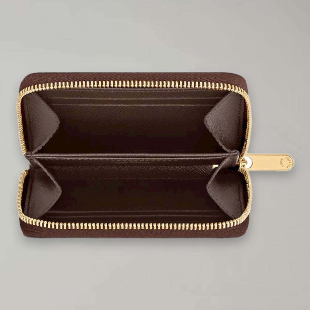 Louis Vuitton Zippy Purse Colors Chestnut Materials Ebony Damier Canvas ...