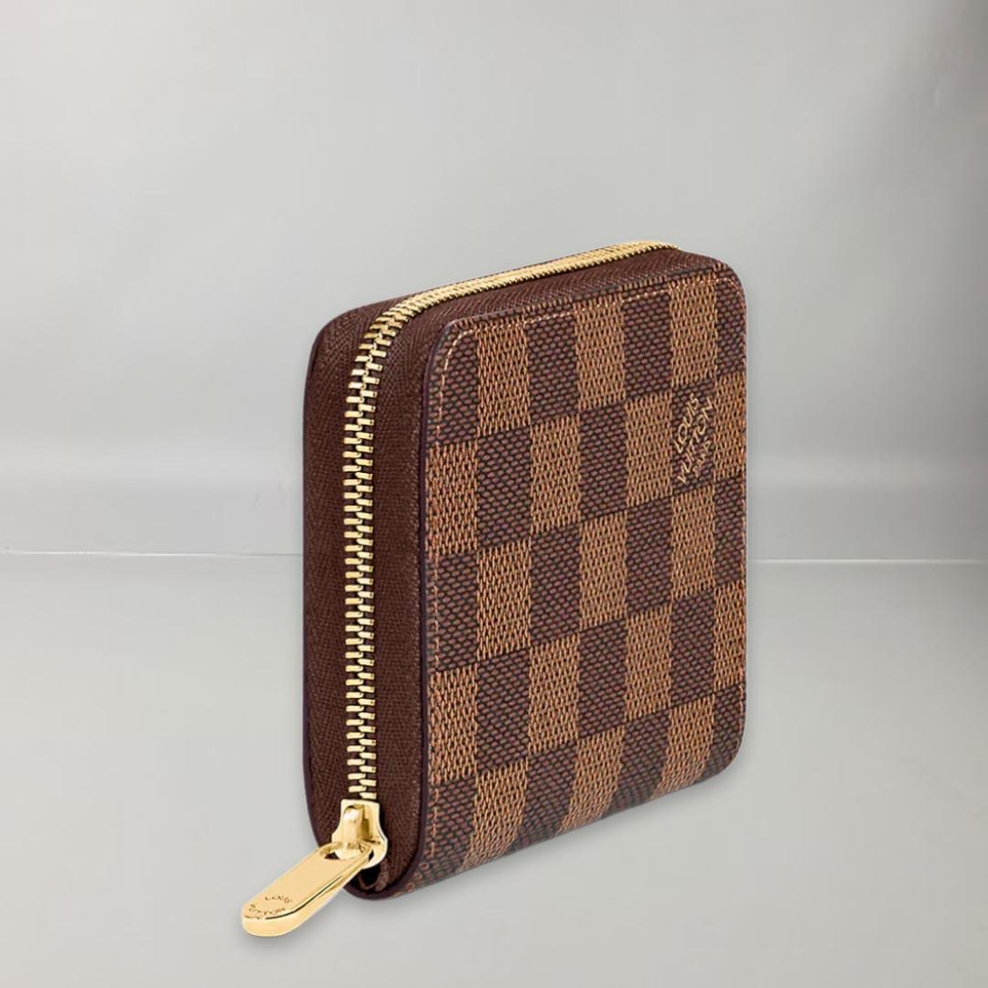 Louis Vuitton Zippy Purse Colors Chestnut Materials Ebony Damier Canvas ...