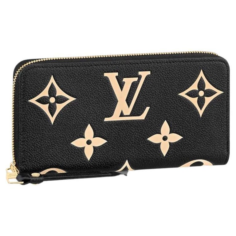 Louis Vuitton Zippy Wallet Colours Black Tan Two-Tone Monogram ...