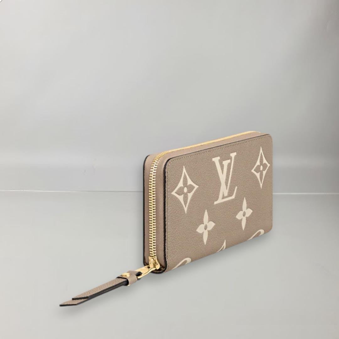Louis Vuitton Zippy Wallet Colors Dove / Cream Monogram Empreinte ...