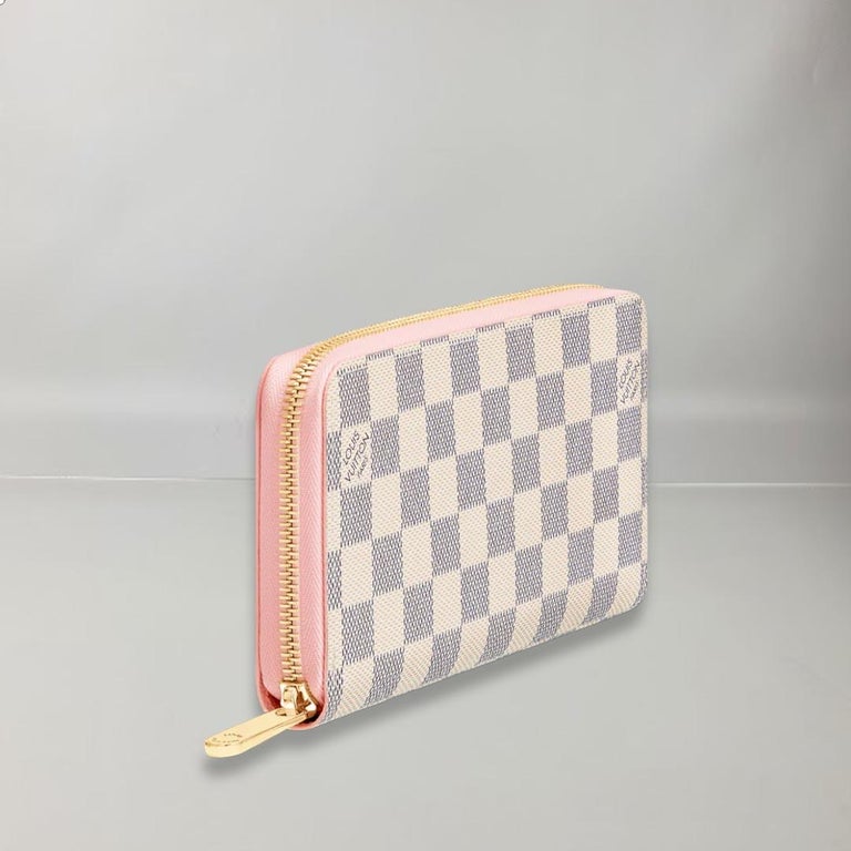 Louis Vuitton Zippy Wallet Colours Pink Ballerina Damier Azure Canvas ...