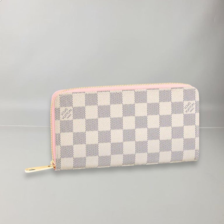 Louis Vuitton Zippy Wallet Colours Pink Ballerina Damier Azure Canvas ...