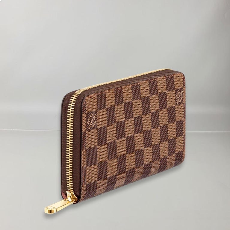 Louis Vuitton Zippy Wallet Colors Pink Ballerina Ebony Damier Canvas ...