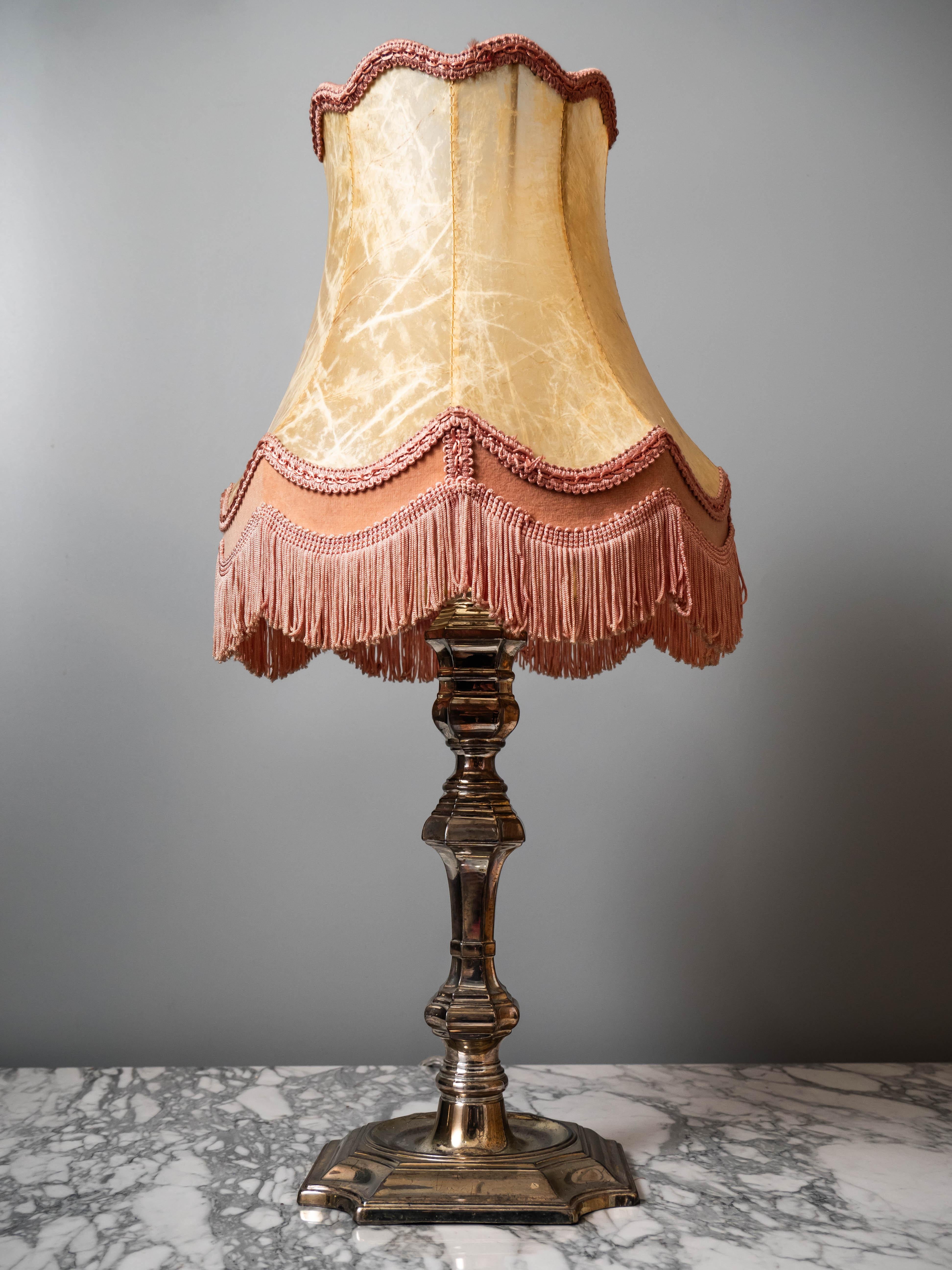 Louis XIII lamp with bladder shade For Sale at 1stDibs