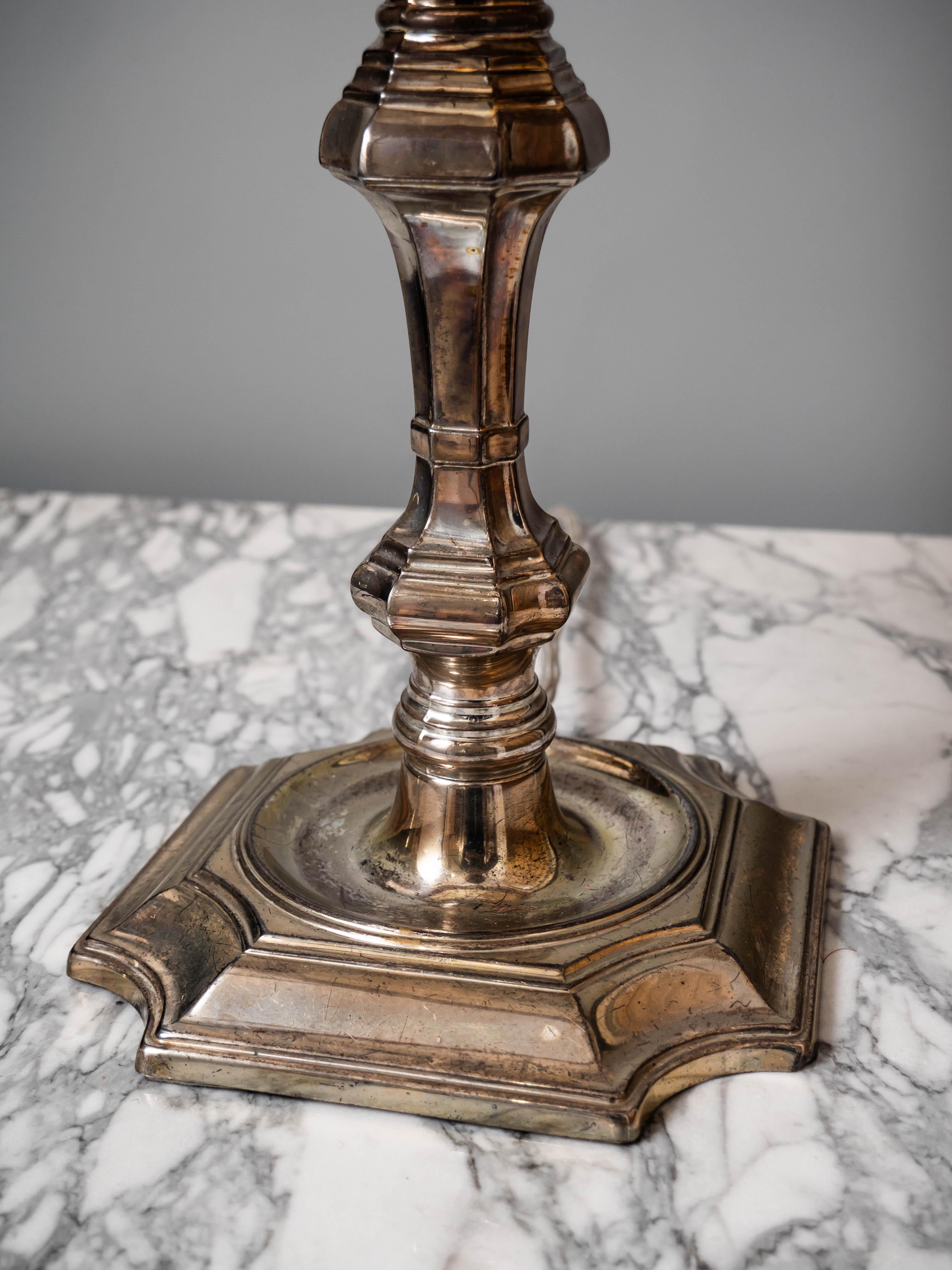 Louis XIII lamp with bladder shade For Sale at 1stDibs