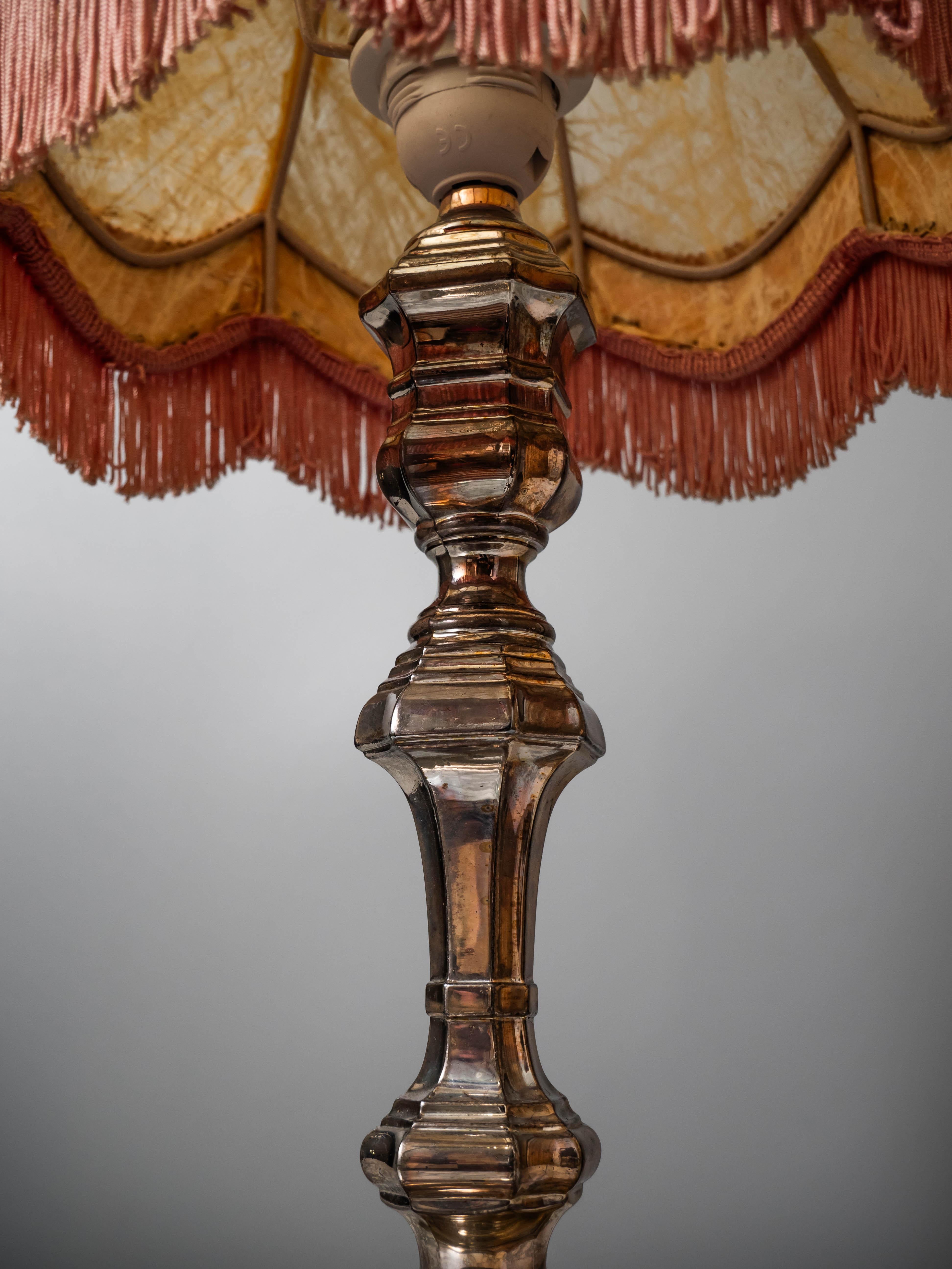 Louis XIII lamp with bladder shade For Sale at 1stDibs