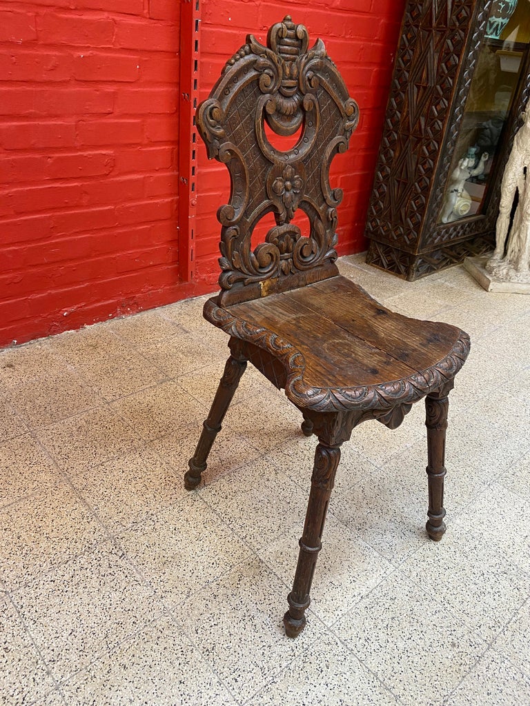 Louis XIII Style Chair in Solid Chair, circa 1900 For Sale at 1stDibs