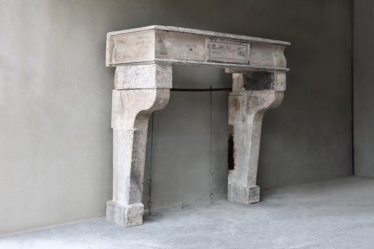Louis XIII Style Fireplace of French Limestone from the 19th Century ...