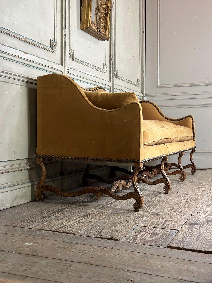 Louis XIV Bench Base In Carved And Molded Sheep Bone Walnut For Sale at ...