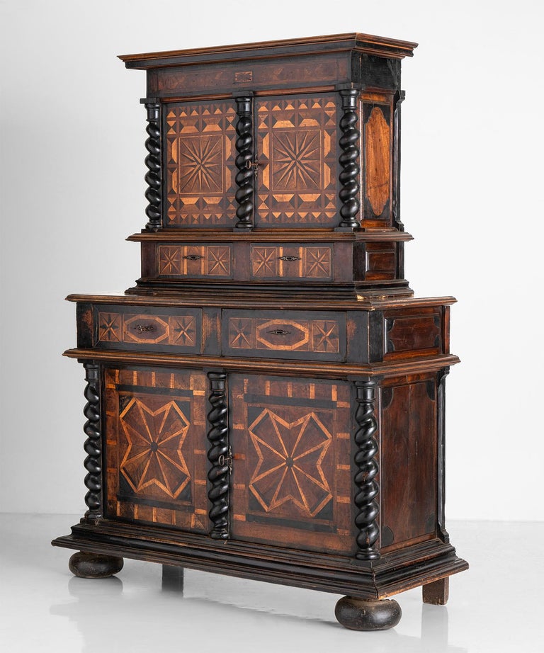 Louis XIV Cabinet in Parquet Veneer, France, Circa 1700 at 1stDibs