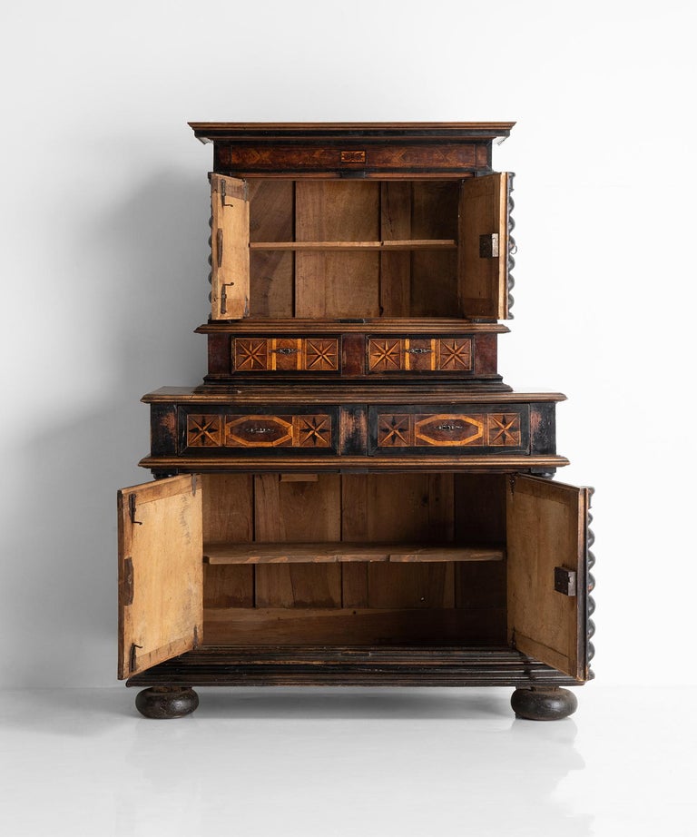 Louis XIV Cabinet in Parquet Veneer, France, Circa 1700 at 1stDibs