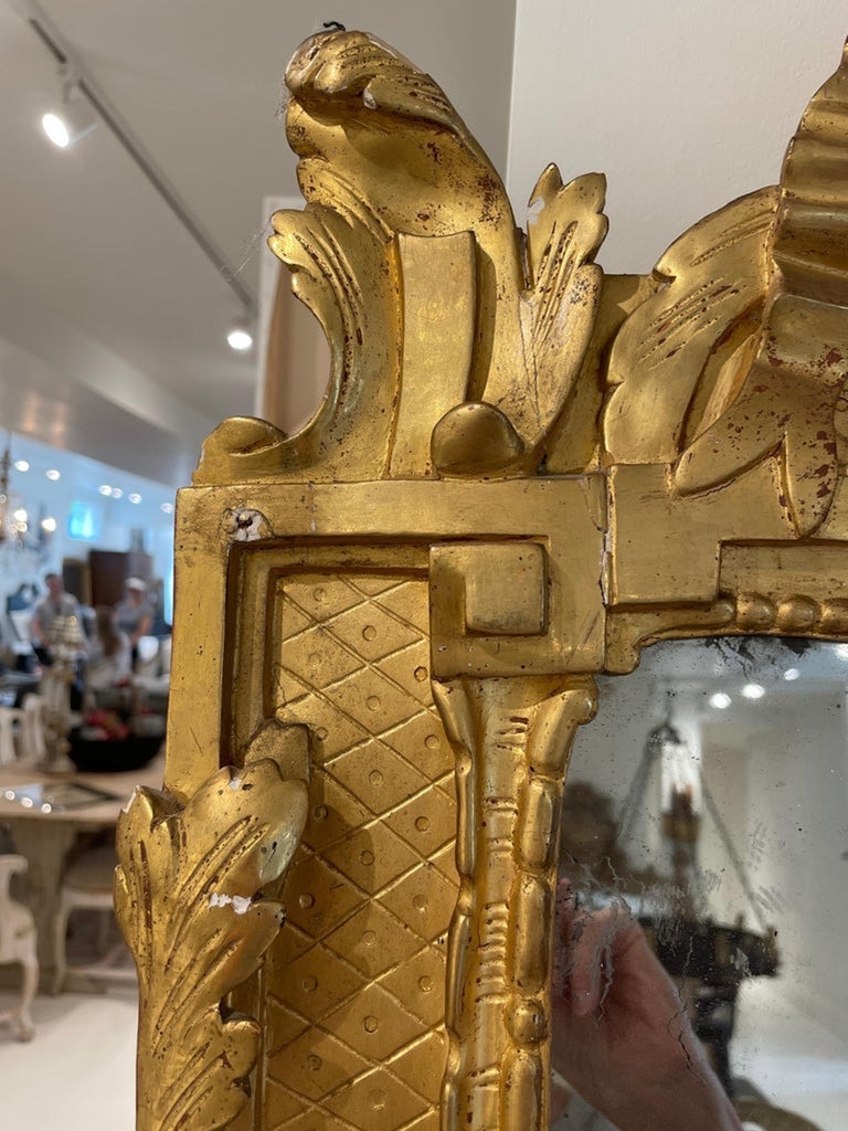 Louis XIV Mirror with Neoclassical Urn Carving, 18th Century at 1stDibs