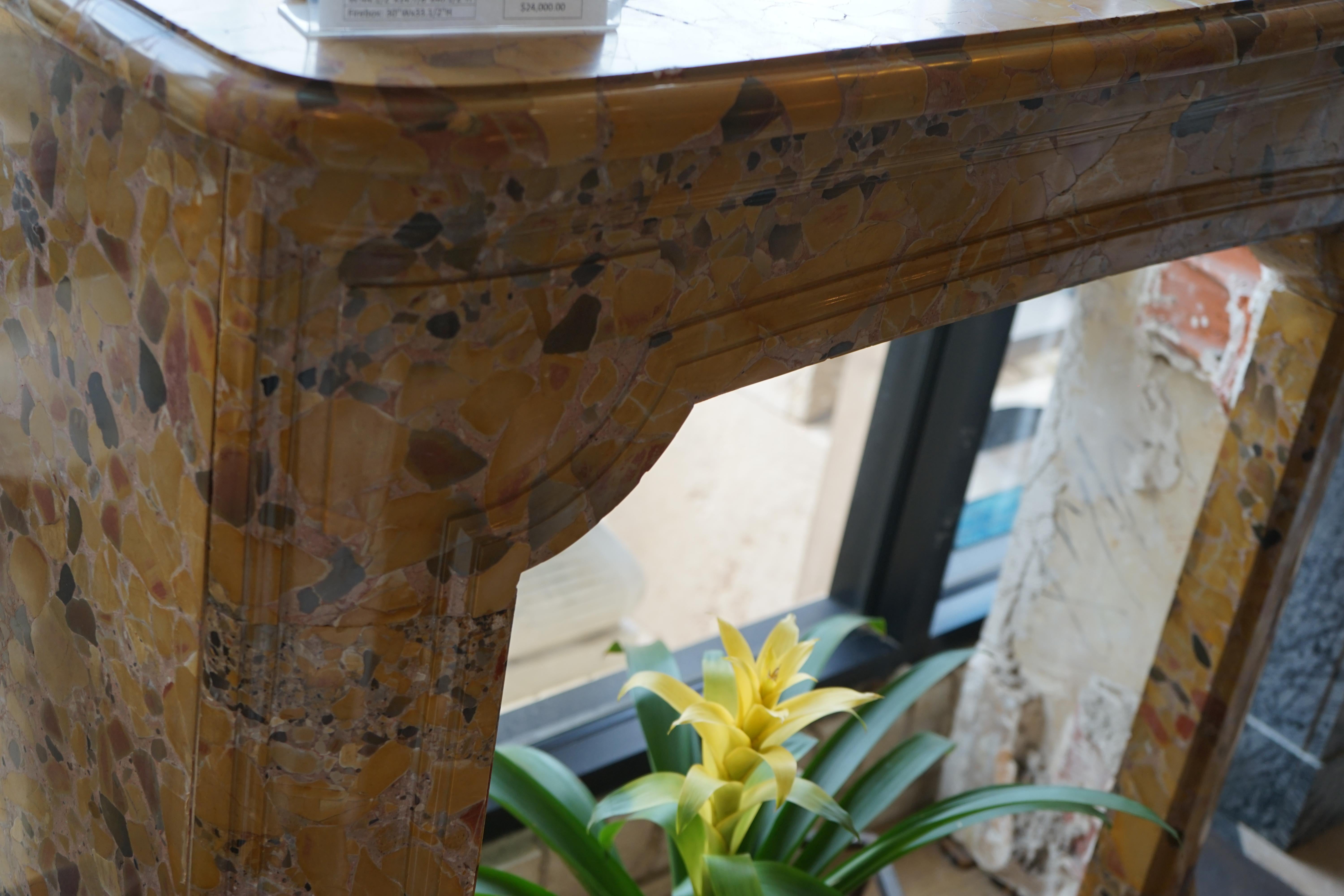 Louis XIV Style Brèche d'Alep Marble Mantel, circa 18th Century For ...