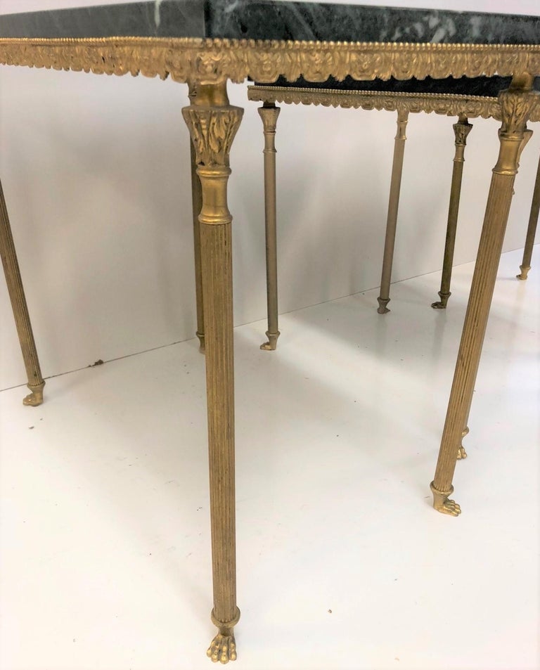 Louis XIV Style Bronze and Marble Nesting Tables For Sale at 1stDibs