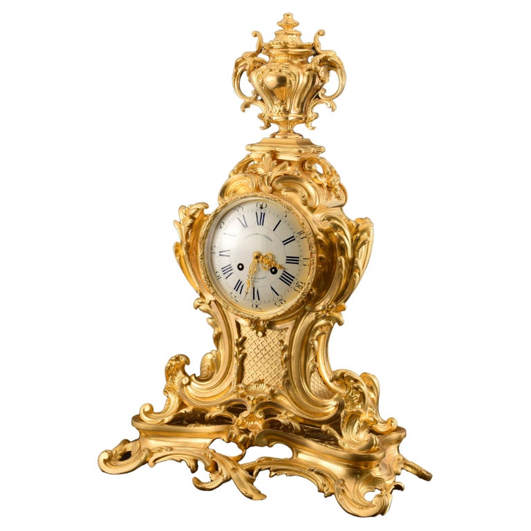 Louis XIV Style Clock with Paris Machinery, Ormolu, F. Gautier and J ...