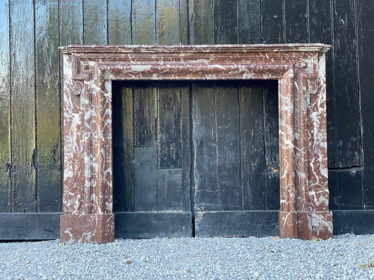Louis XIV Style Fireplace In Rance Marble Circa 1880 For Sale at 1stDibs