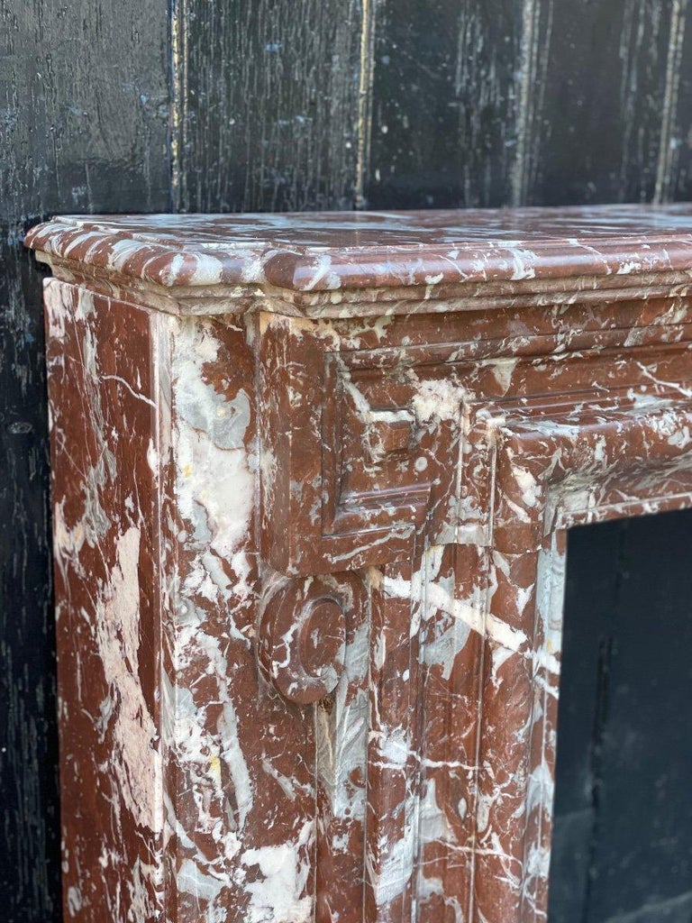 Louis XIV Style Fireplace In Rance Marble Circa 1880 For Sale at 1stDibs