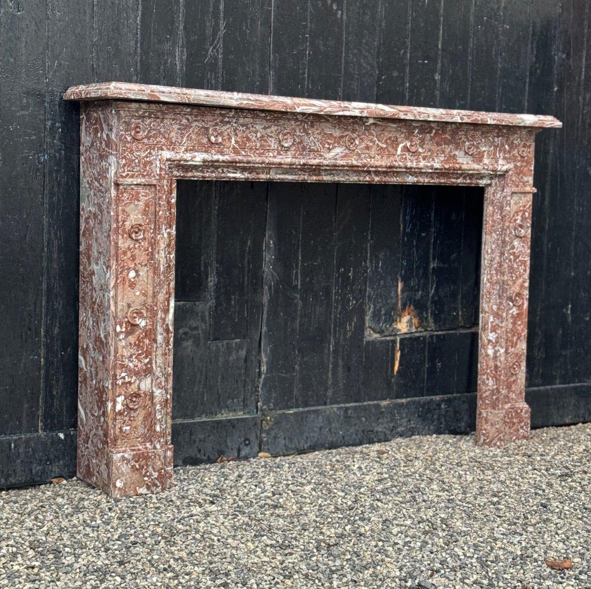 Louis XIV Style Fireplace In Rance Marble Circa 1880 For Sale at 1stDibs