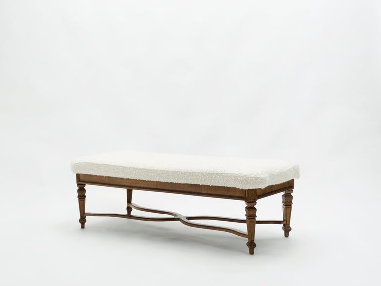 Louis XIV Style French Bench Dark Oak from 1920s For Sale at 1stDibs
