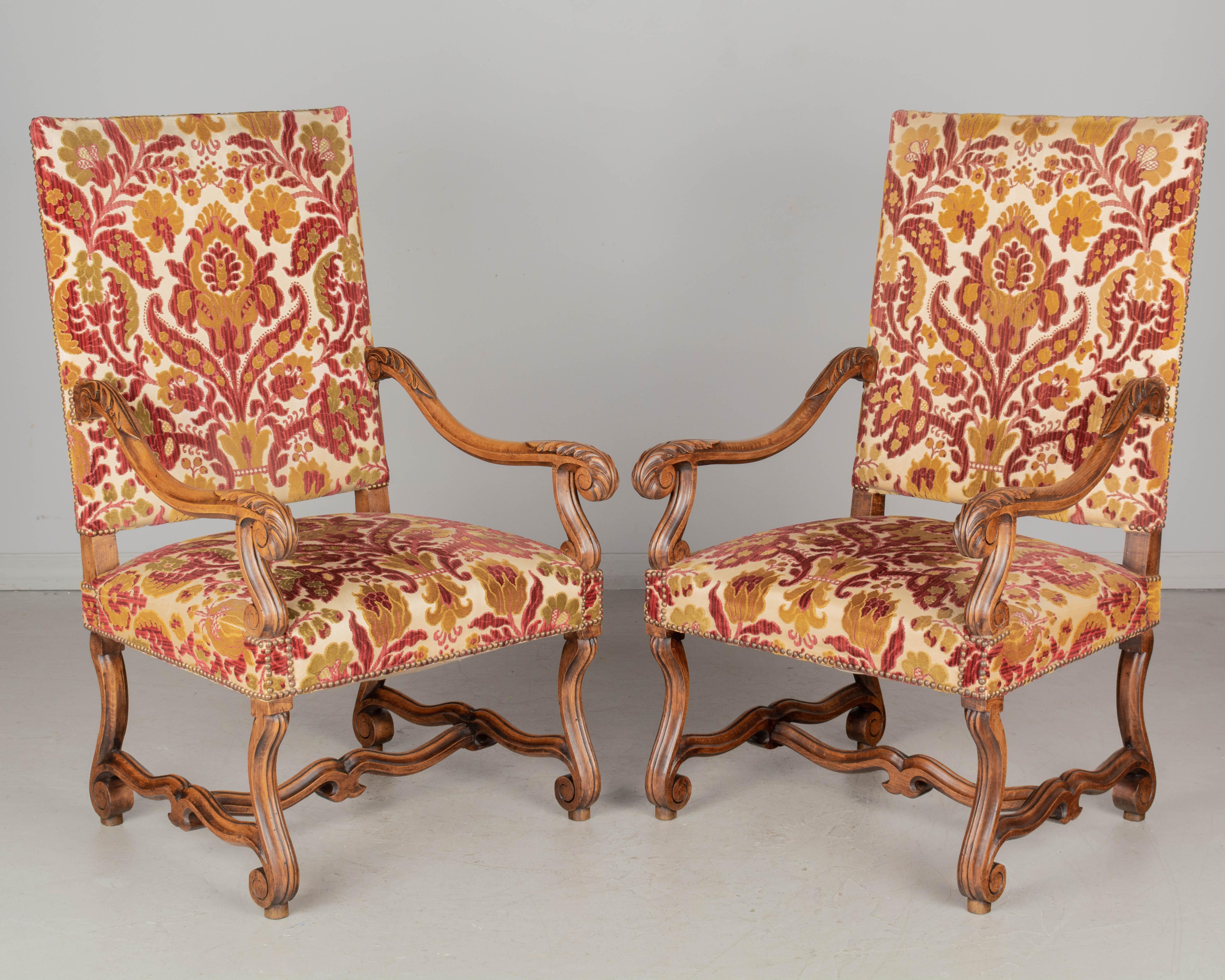 Louis XIV Style French Fauteuils, or Armchairs, a Pair at 1stDibs