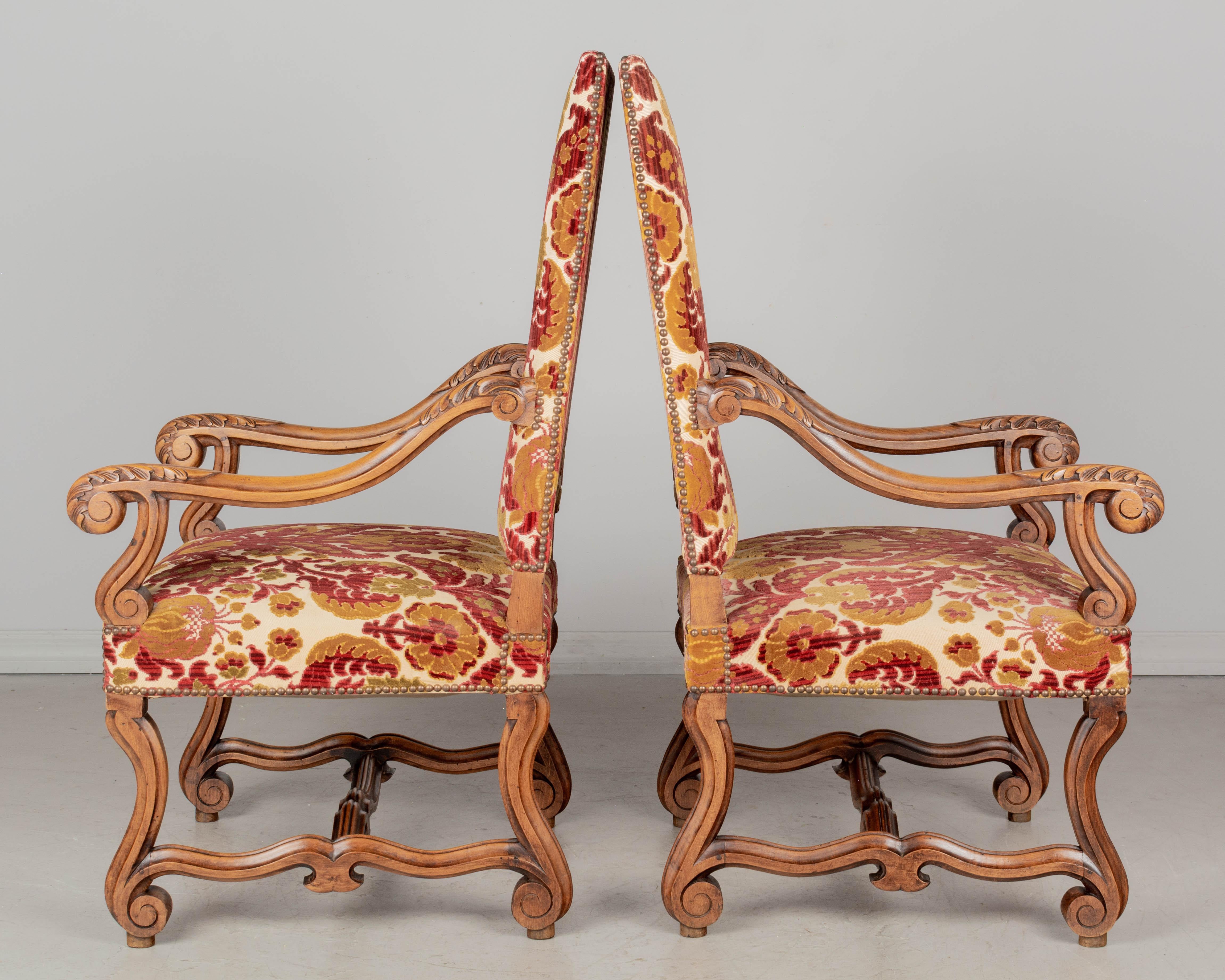 Louis XIV Style French Fauteuils, or Armchairs, a Pair at 1stDibs