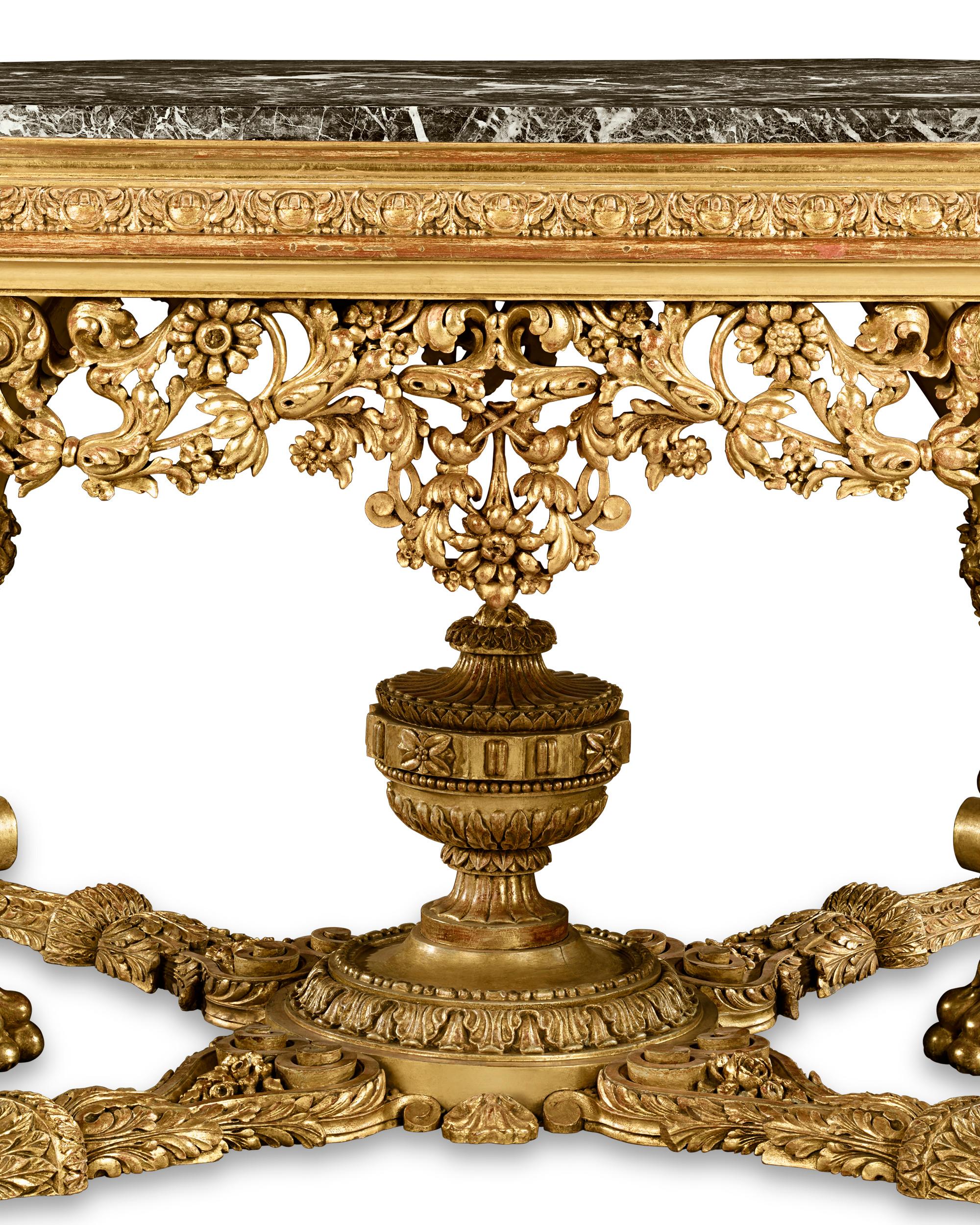 Louis XIV-Style Giltwood Octagonal Table For Sale at 1stDibs | louis ...