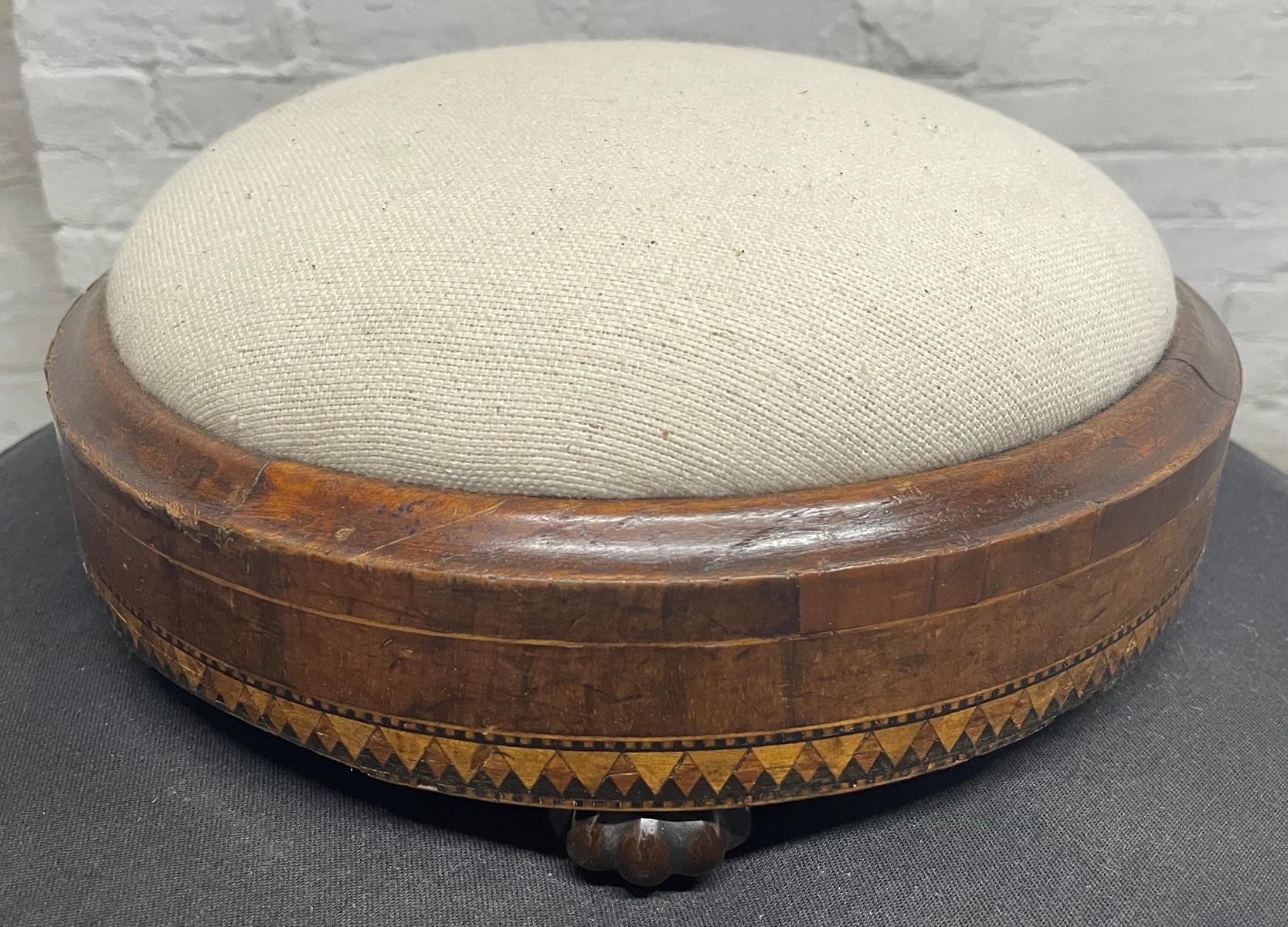Louis XIV Style Inlaid Footstool For Sale at 1stDibs