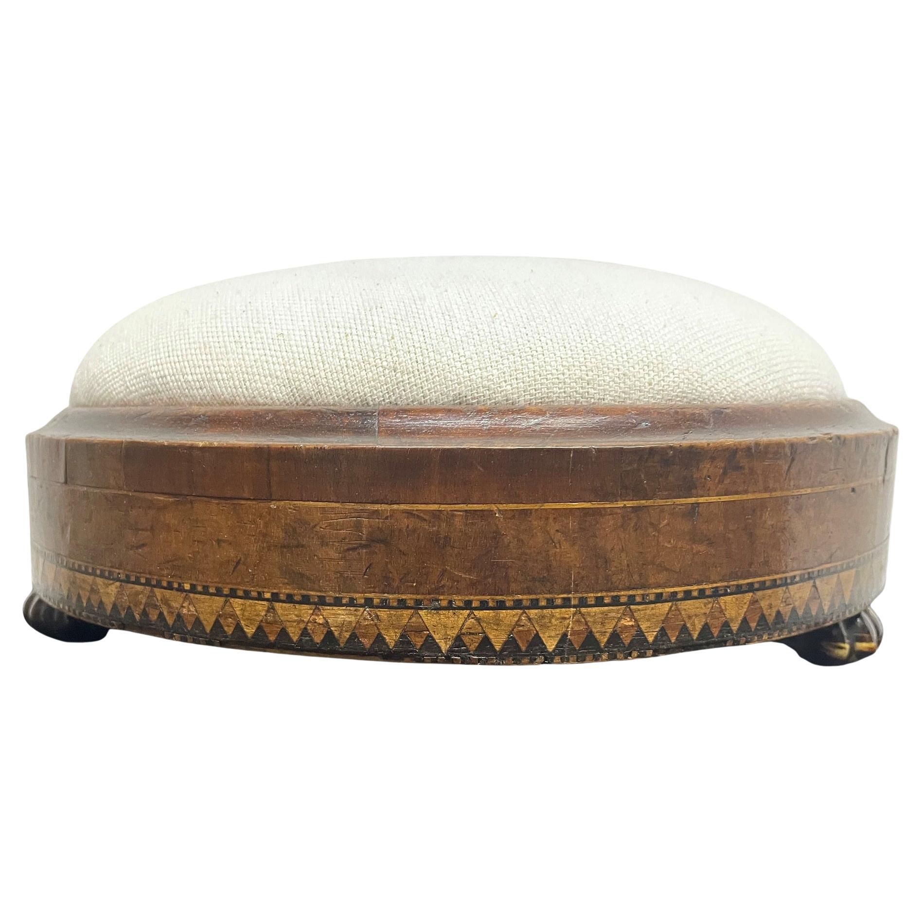 Louis XIV Style Inlaid Footstool For Sale at 1stDibs