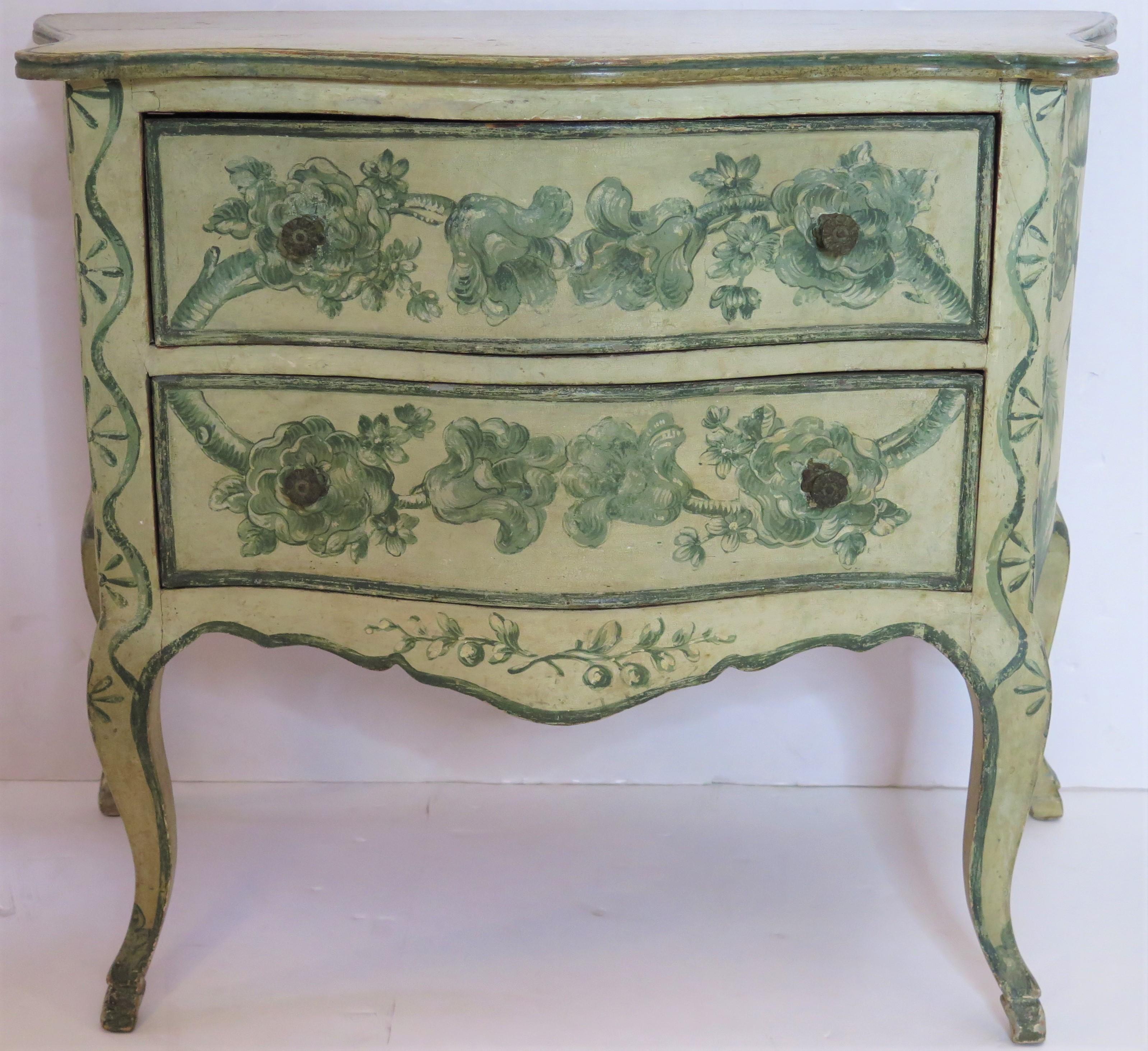 Louis XIV-Style Painted Venetian Commode For Sale at 1stDibs