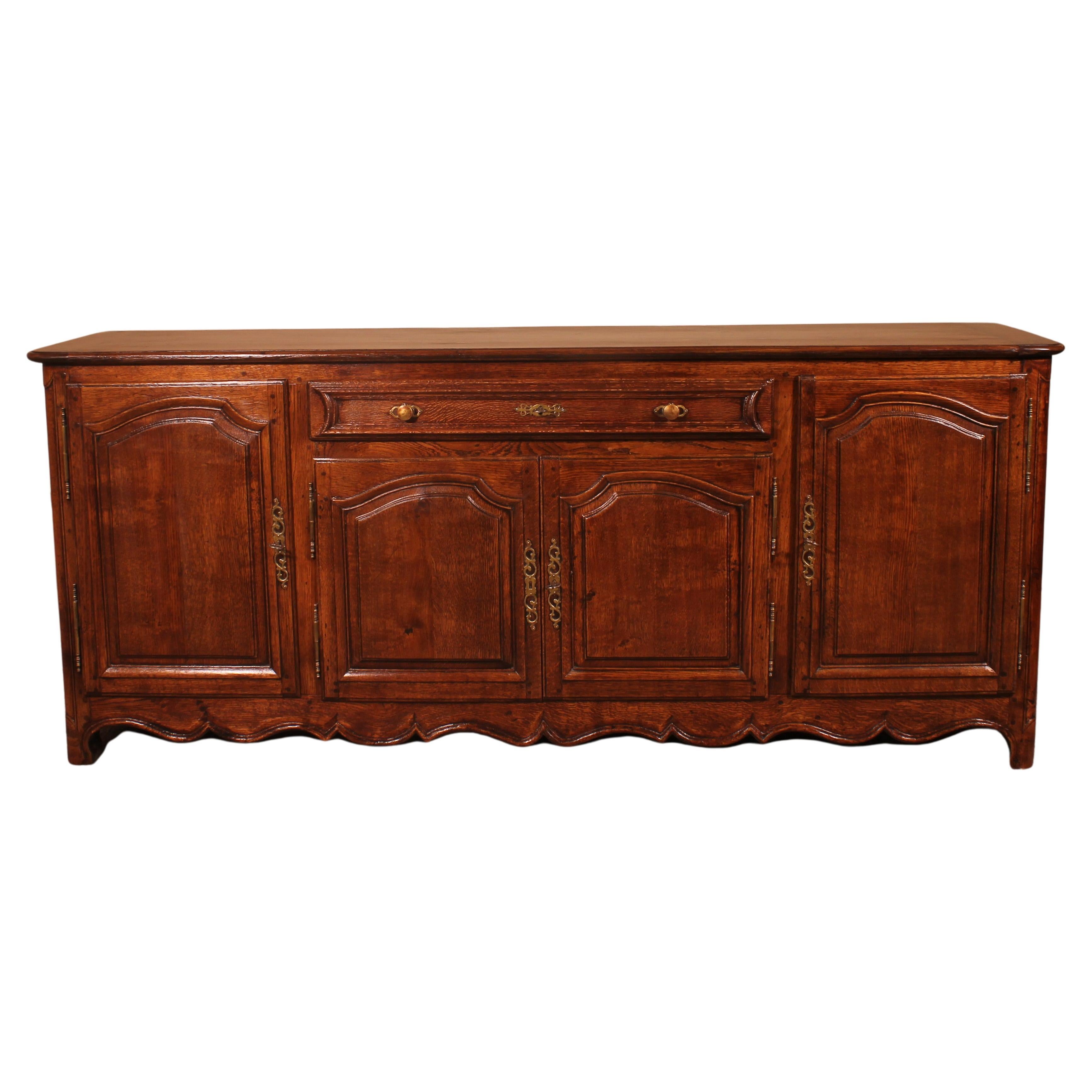 Craftsman Oak Built-In Buffet at 1stDibs
