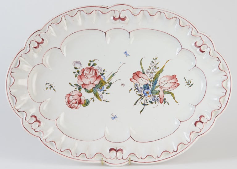 Louis XV Faience Oval Charger For Sale at 1stDibs