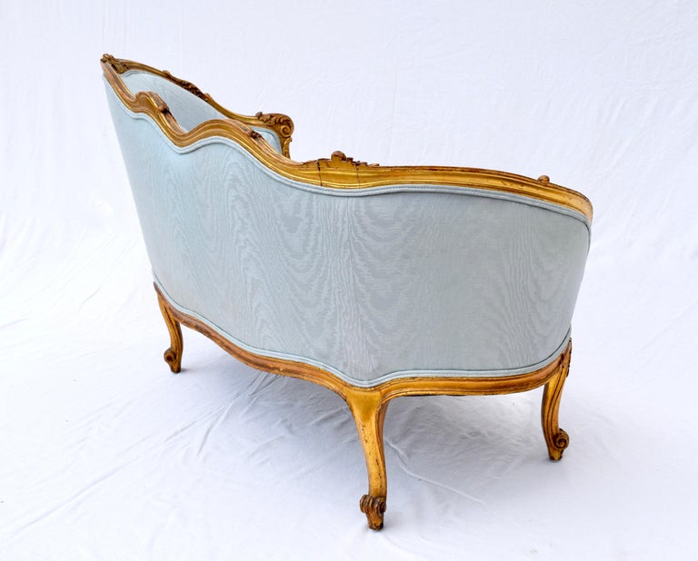 Louis XV Gilt French Meridienne at 1stDibs
