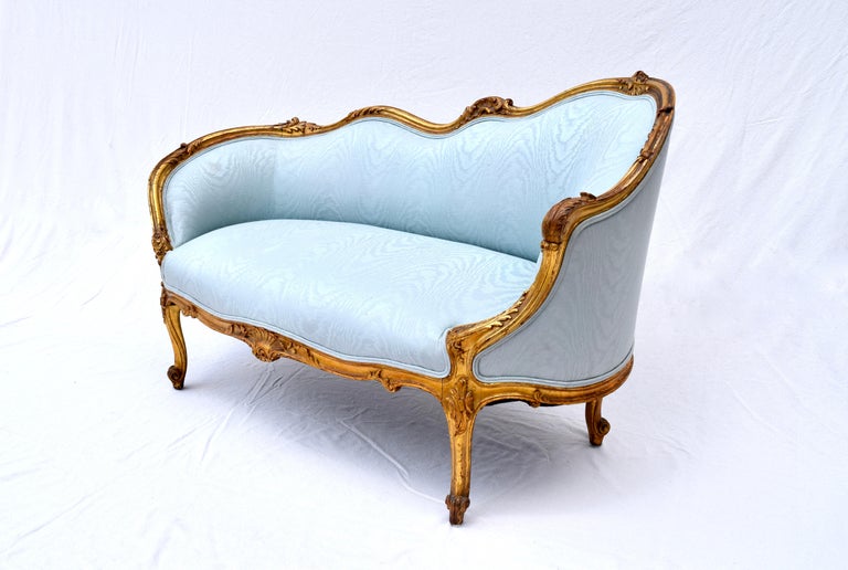 Louis XV Gilt French Meridienne at 1stDibs