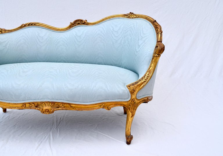 Louis XV Gilt French Meridienne at 1stDibs