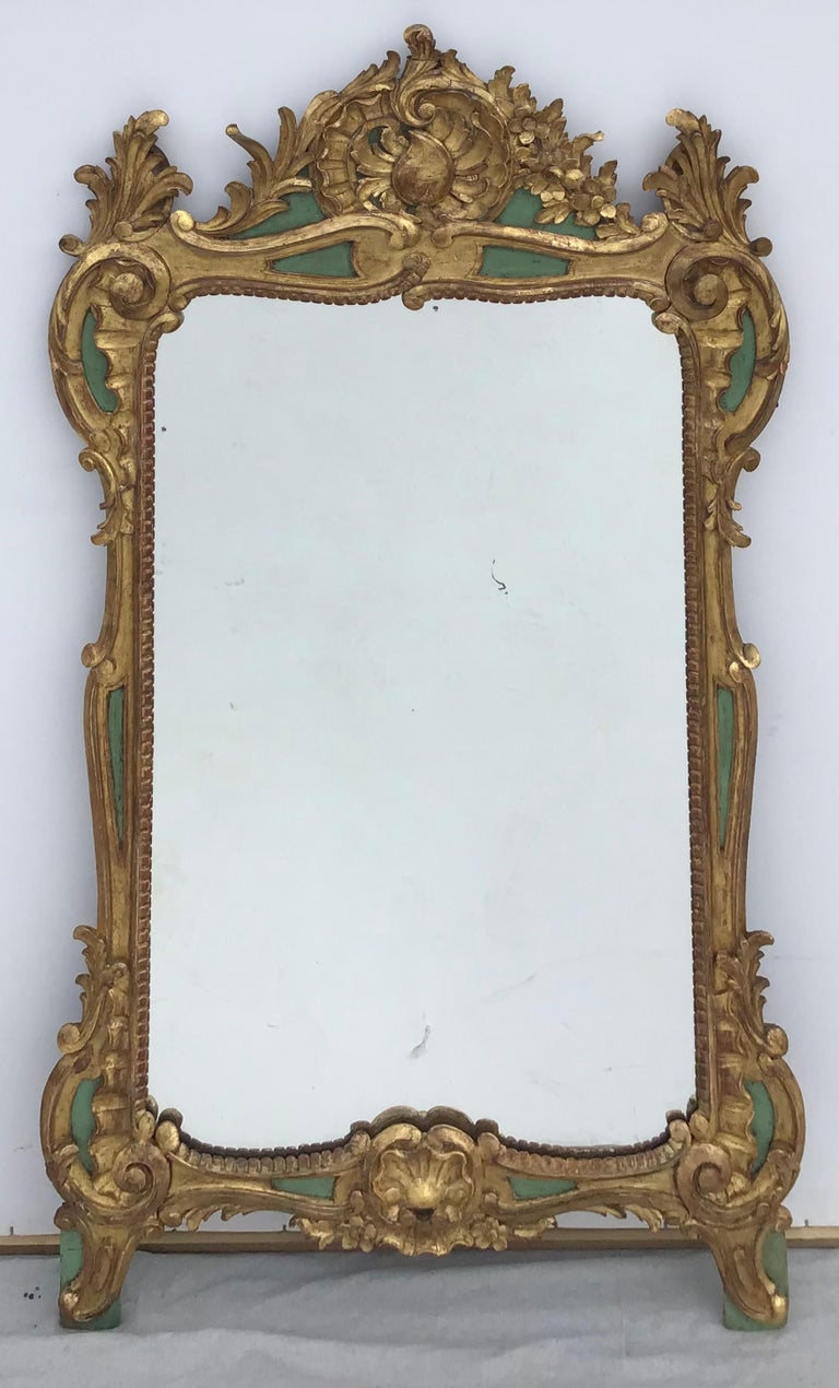 Louis XV Giltwood Mirror Hand Carved Wood at 1stDibs