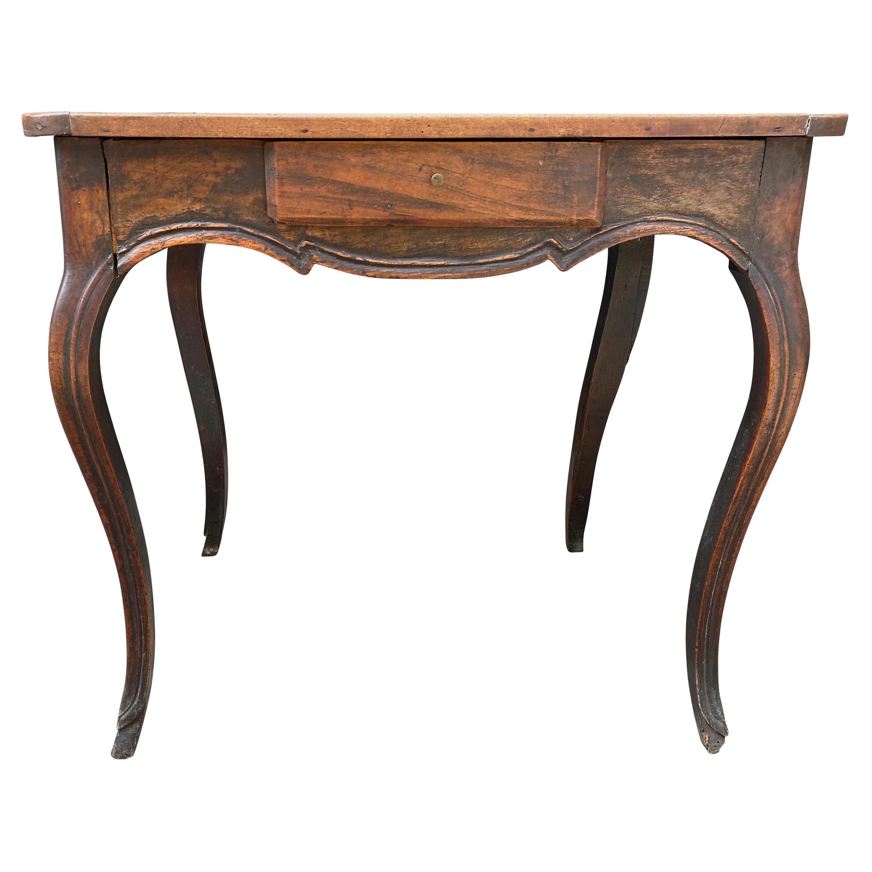 Louis XV Provincial Walnut Side Table For Sale at 1stDibs