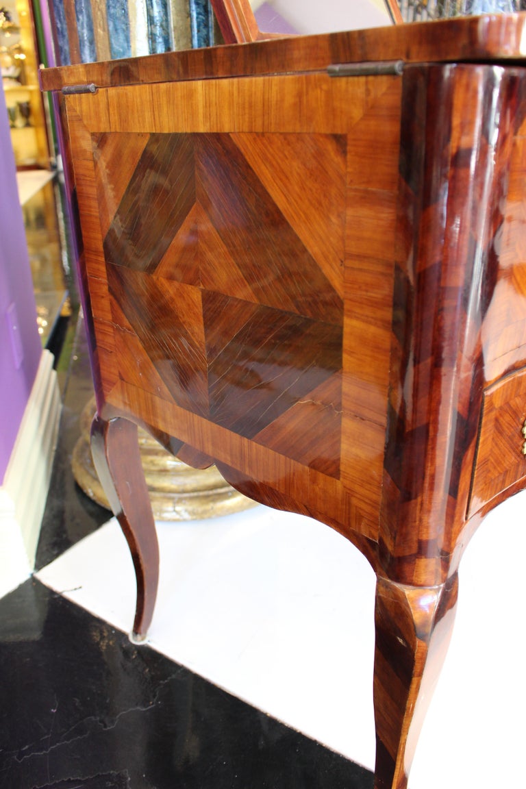 Louis XV Rosewood Veneered Parquetry Design Dressing Table For Sale at ...