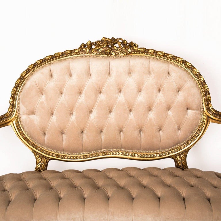 Louis XV Soft Arm Rests Couch-2 Person, 20th Century For Sale at 1stDibs