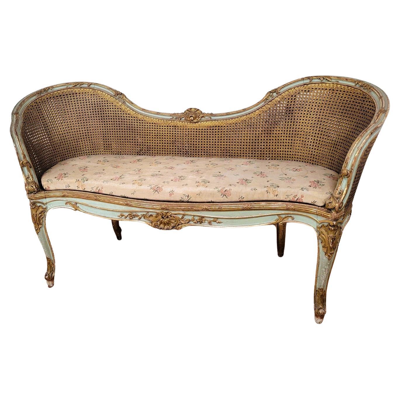 Louis XV Style Bench, Late XIXth Century For Sale at 1stDibs
