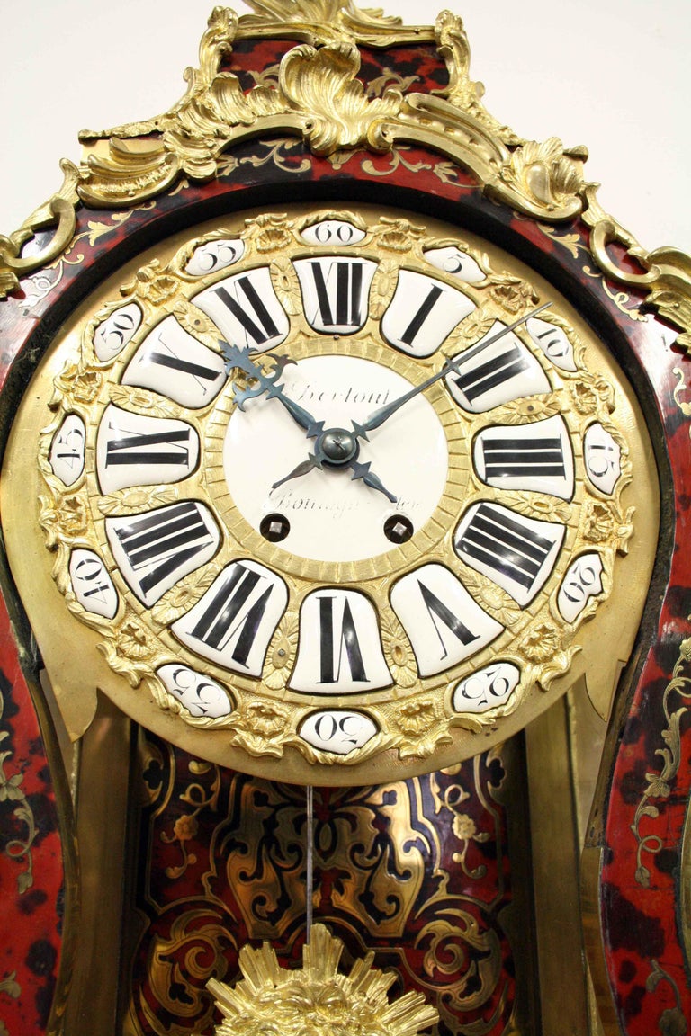 Louis XV Style Boulle Marquetry Clock, circa 1870 For Sale at 1stDibs