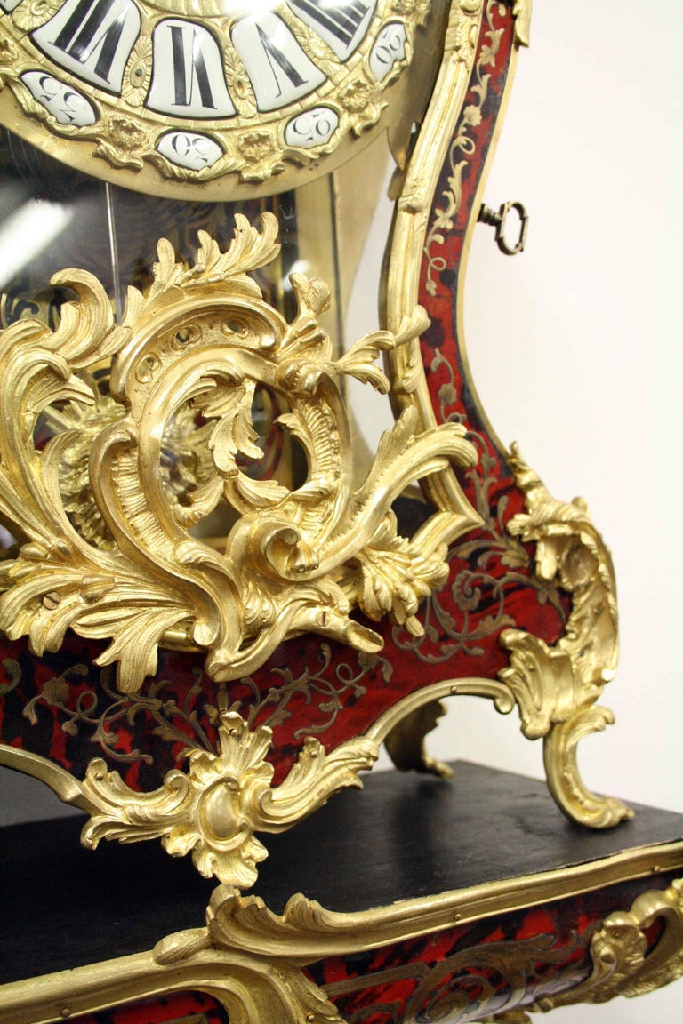 Louis XV Style Boulle Marquetry Clock, circa 1870 For Sale at 1stDibs