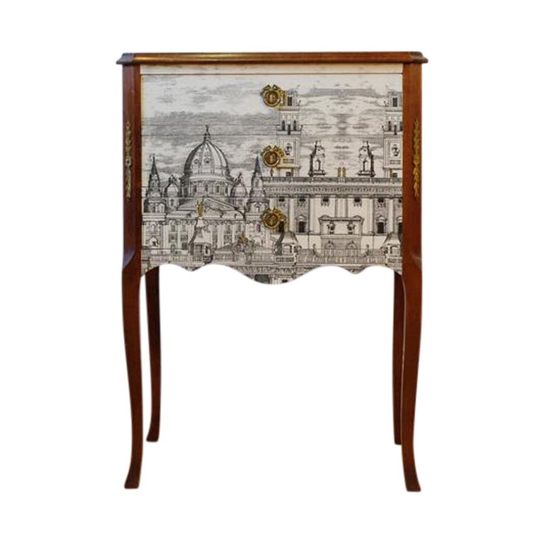 Louis XV Style Chest with Fornasetti Pattern of Ancient Rome For Sale ...