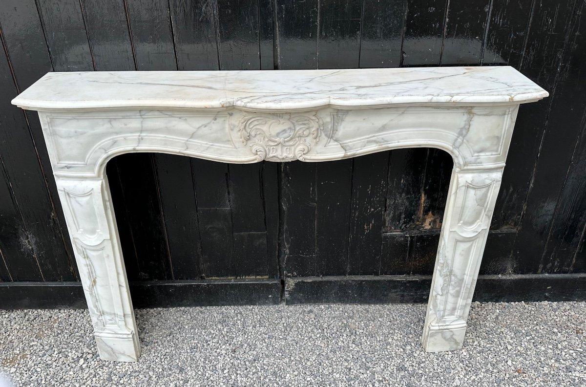 Louis XV Style Fireplace In Arabescato Marble XIXth Century For Sale at ...