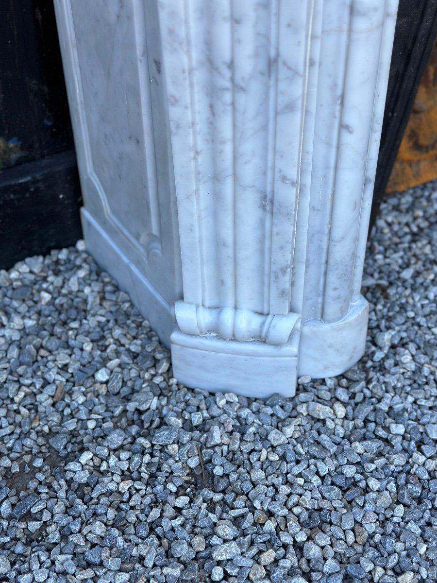 Louis XV Style Fireplace in Carrara Marble and Its Cast Iron Hearth For ...