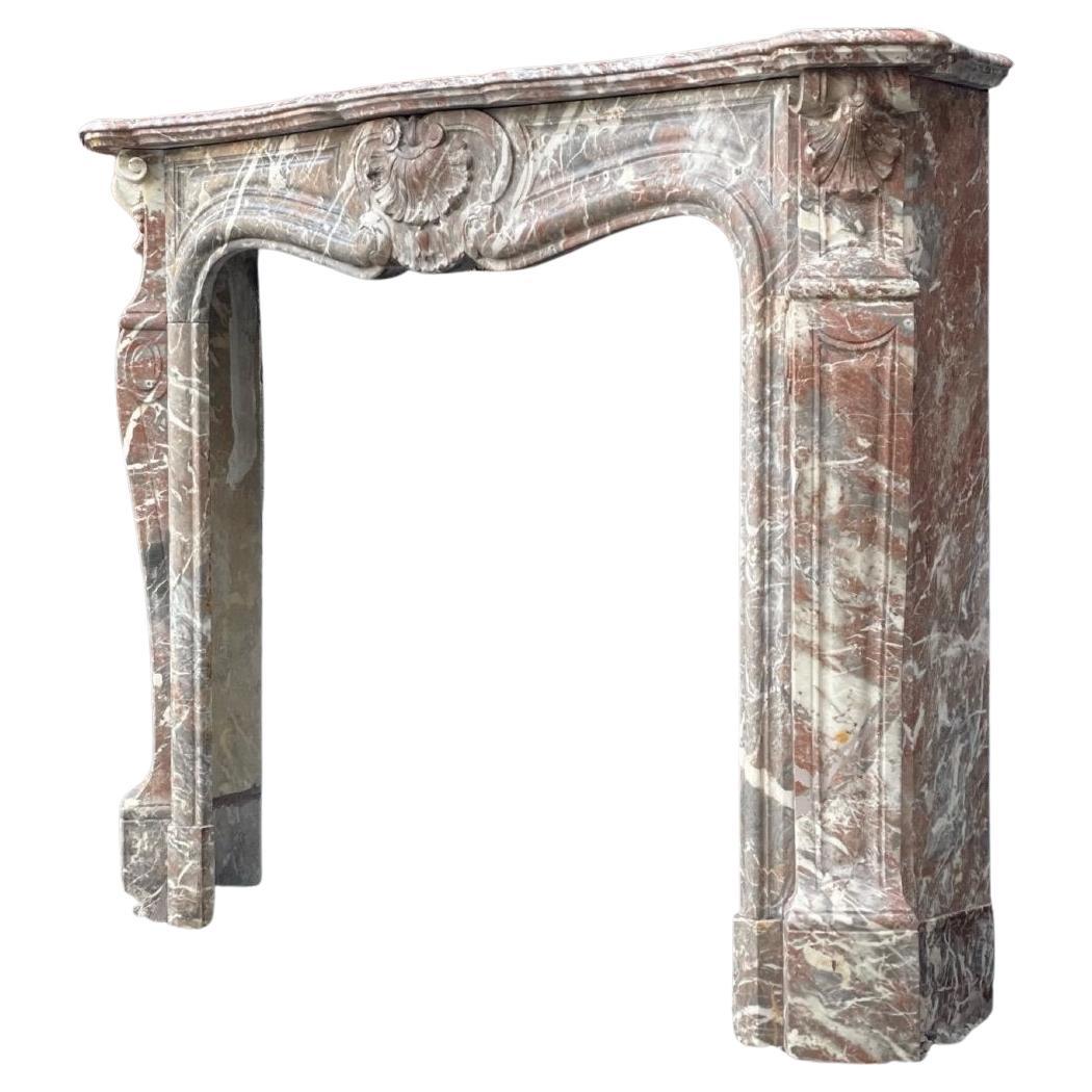 Louis XV Style Fireplace in Gray Ardennes Marble, Circa 1880 For Sale ...