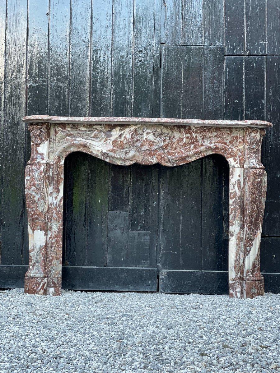 Louis XV Style Fireplace in Rance Marble For Sale at 1stDibs