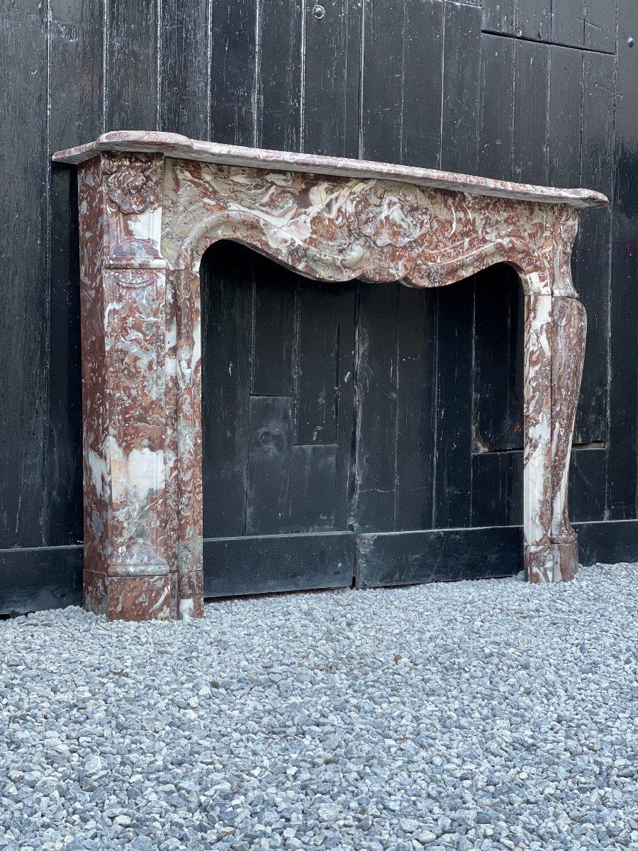 Louis XV Style Fireplace in Rance Marble For Sale at 1stDibs